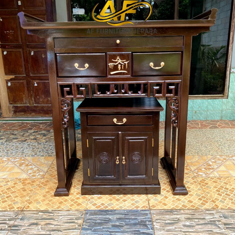 Jual meja altar sembahyang/meja altar kayu jati, meja cina | Shopee ...