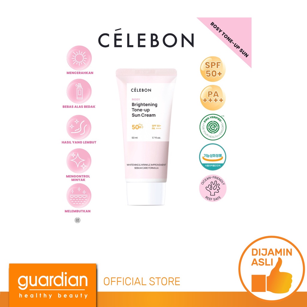 Jual CELEBON Brightening Tone Up Sun Cream 50ml | Shopee Indonesia