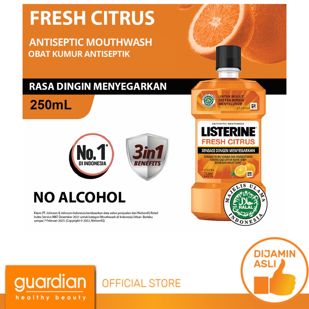 Jual LISTERINE Fresh Citrus Mouthwash/Obat Kumur Antiseptik 250ml ...