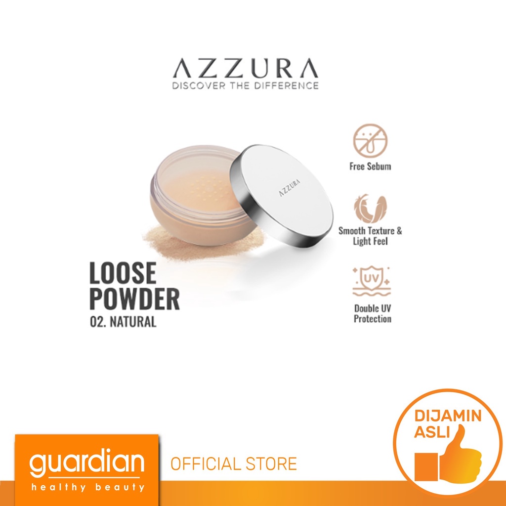 Jual AZZURA Loose Powder Bedak Tabur - 02 Natural | Shopee Indonesia