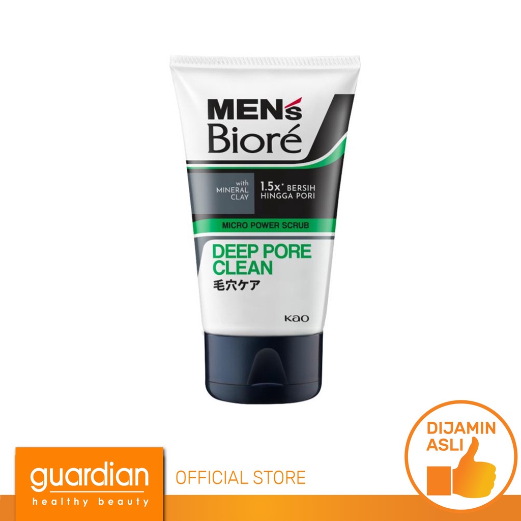 Jual BIORE Mens Facial Foam Black White Daily Scrub 100g | Shopee Indonesia