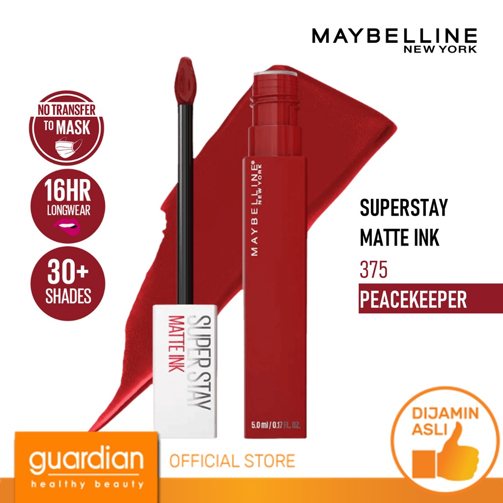 Jual MAYBELLINE Superstay Matte Ink - 375 Peacekeeper / Liquid Lipstick ...
