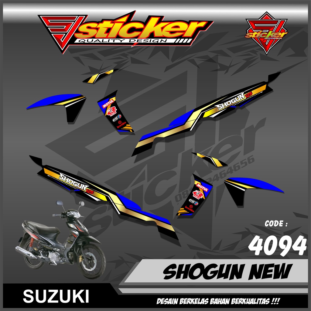 Jual 4094 STICKER STRIPING KEREN SUZUKI SHOGUN NEW LIST DESIGN GOLDEN ...