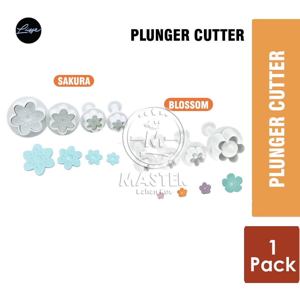 Jual Plunger Cutter Bunga Blossom / Sakura / Cetakan Fondant [1 Pack ...