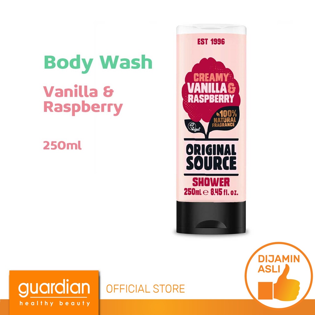 Jual ORIGINAL SOURCE Shower Vanilla & Raspberry 250ml | Shopee Indonesia