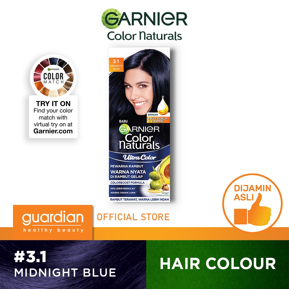 Jual GARNIER Color Natural Ultracolor Kit Midnight Blue 3.1 | Shopee ...