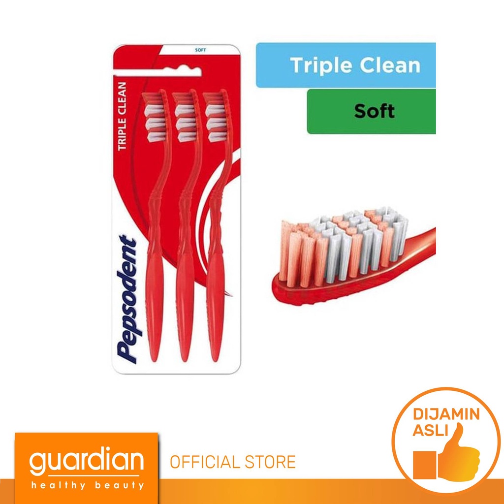 Jual PEPSODENT Tooth Brush Tooth Clean Soft 3PC | Shopee Indonesia