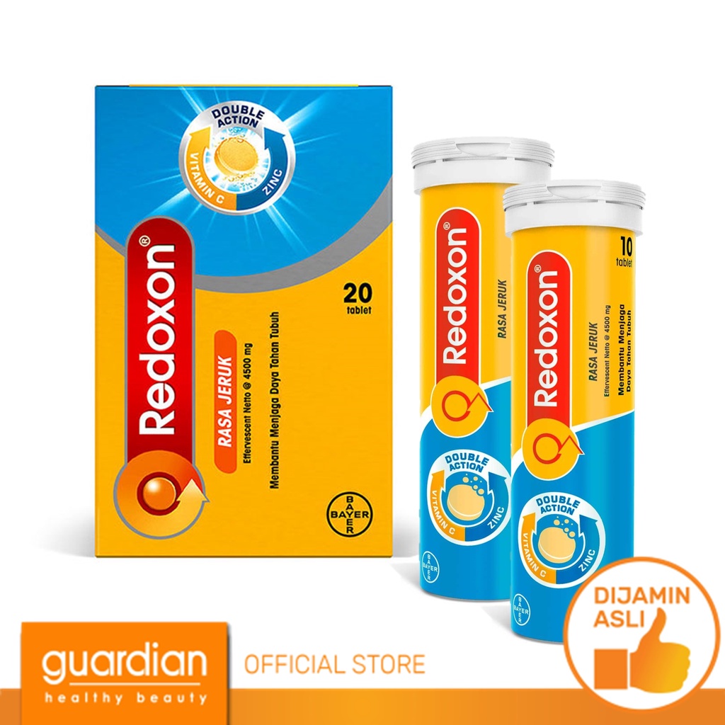 Jual REDOXON Double Action Vitamin C + Zinc Rasa Jeruk 20 Tablet ...
