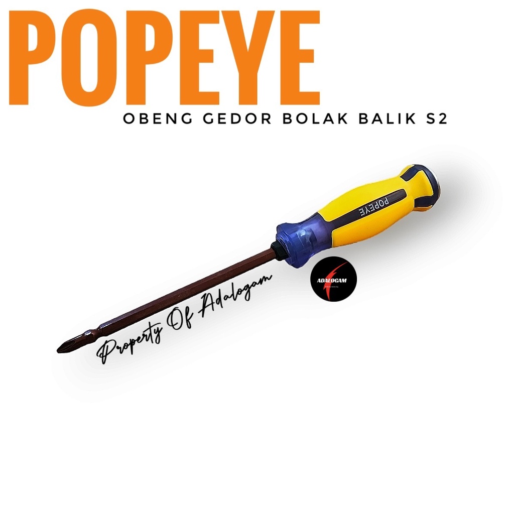 Jual POPEYE Obeng Ketok Gedor Bolak Balik Plus Minus Pukul 2 Way Bahan ...
