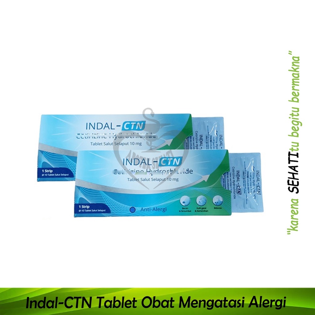 Jual Indal-CTN Tablet Obat Mengatasi Alergi Gatal Bersin Anti Rhinitis ...