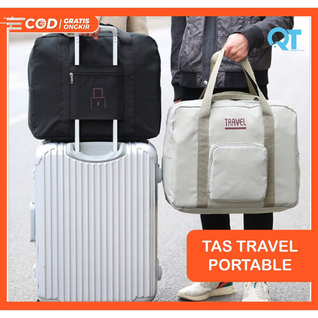 Jual Travel Bag Portable Bisa Di lipat / Tas Travel Penyimpanan Baju ...