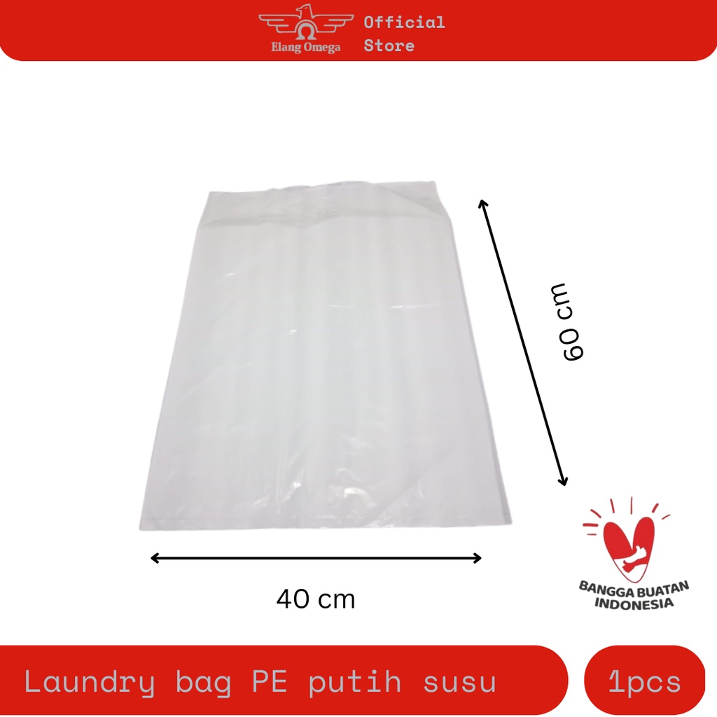 Jual laundry bag ekonomis PE putih susu 40 x 60 [ 100 pcs ] | Shopee ...