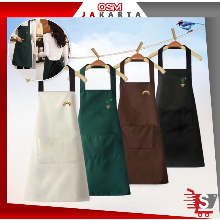 Jual OSM JKT H5738 Apron Waterproof / Apron Kitchen Masak Celemek Dapur ...