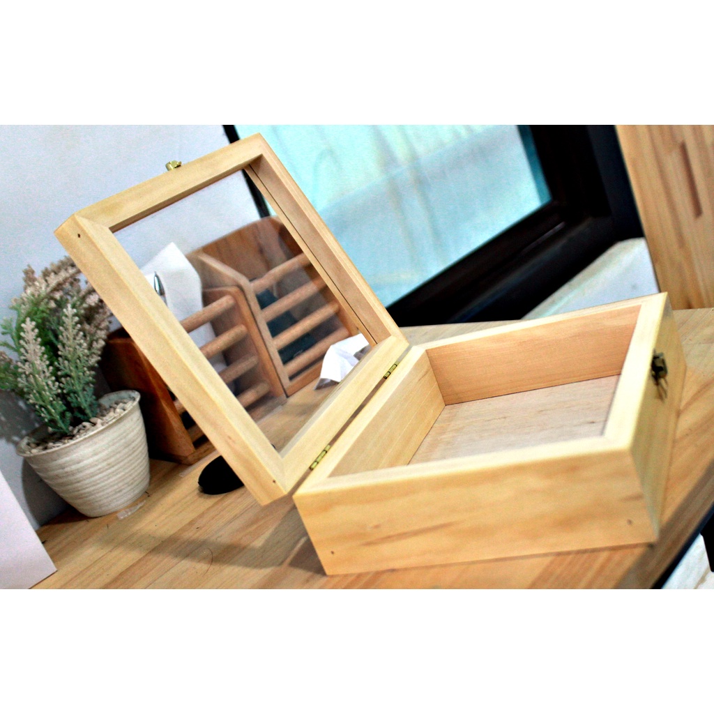 Jual Kotak box kayu akrilik ukuran 30x30x10cm | Shopee Indonesia