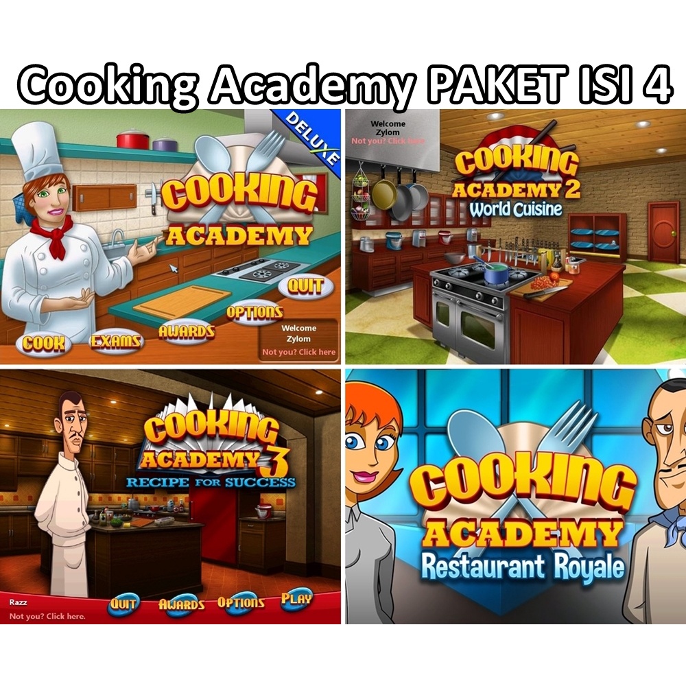 Jual Cooking Academy Game untuk Komputer PC Laptop PAKET ISI 4 GAME ...