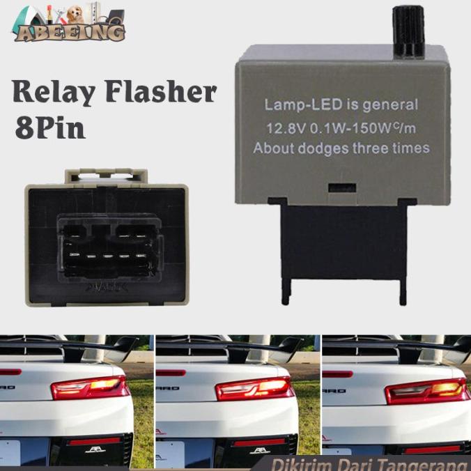 Jual Relay Flasher LED Mobil 8 Pin Lampu Kedip Lampu Sein Adjustable ...