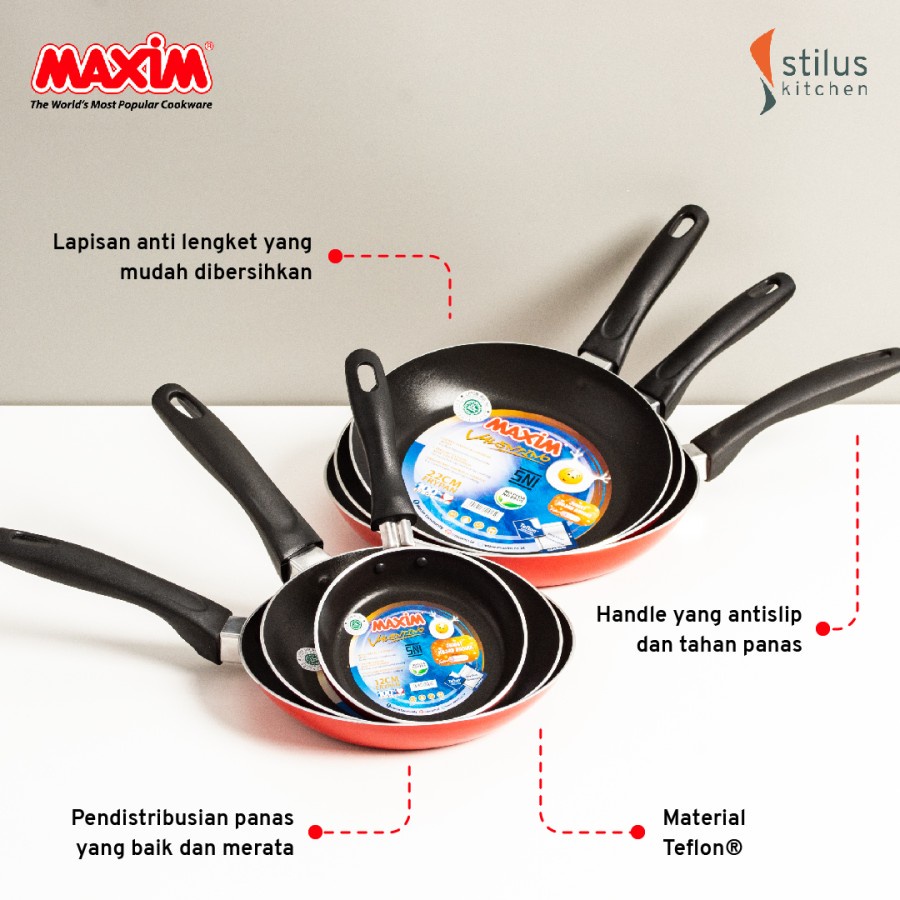 Jual Teflon Penggorengan Telur Maxim Fry Pan Maxim Valentino Anti ...