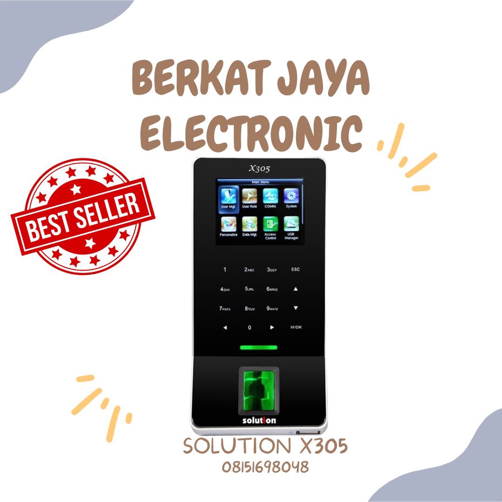 Jual Mesin Absensi ABSEN FINGER PRINT Access Door SOLUTION X305 ...