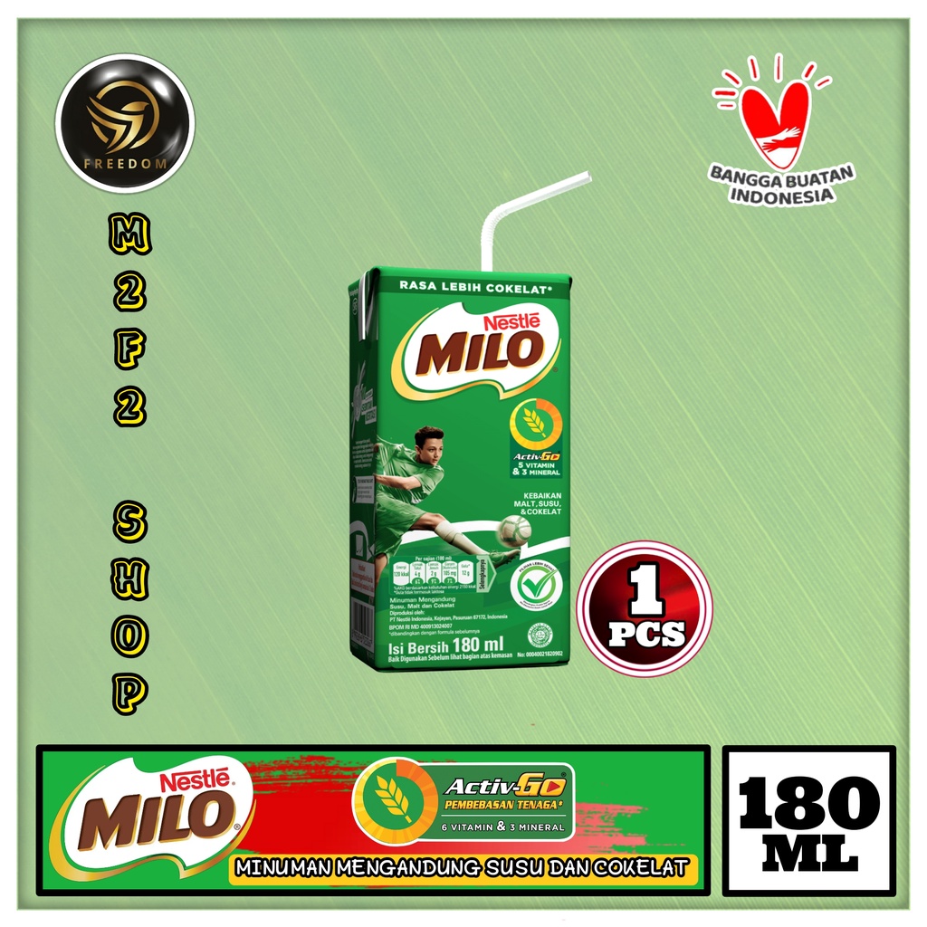 Jual Susu Milo Kotak Cokelat ACTIVE GO UHT - 180 ml (Kemasan Satuan) | Shopee Indonesia