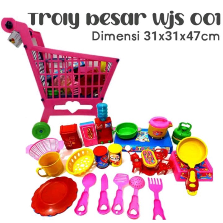 Jual Mainan Anak Troly Masak-Masakan JUMBO Wjs 001 /Mainan Anak Troly ...