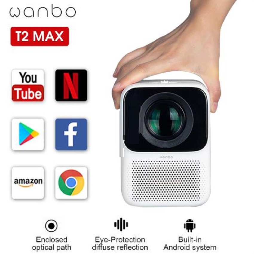 Jual Wanbo T2 Max Projector Android HD 1080P 4K proyektor 250 ANSI ...