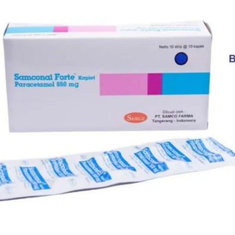 Jual Samconal Forte isi 100 kaplet per box paracetamol parasetamol ...