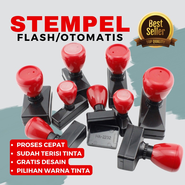 Jual Stempel Persegi Panjang Flash/Otomatis Untuk Perusahaan Toko ...