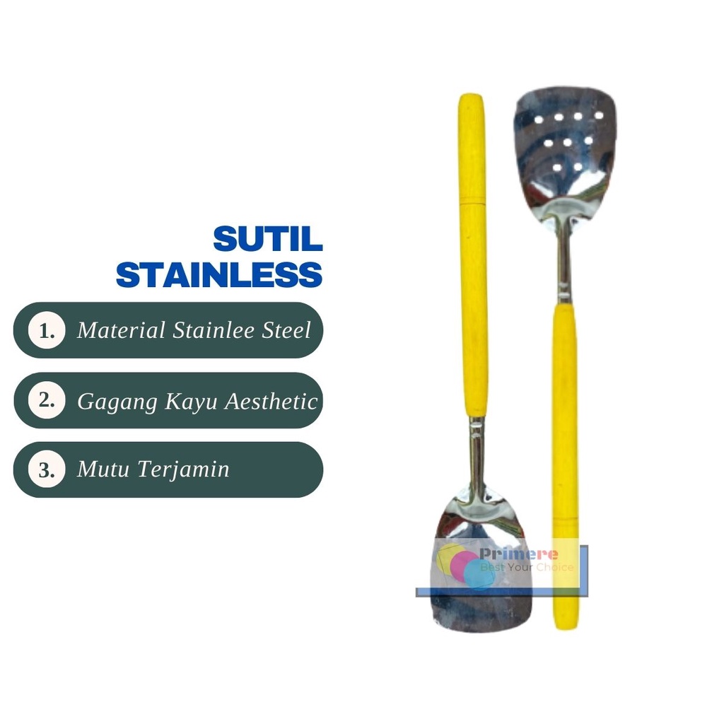 Jual Sutil Stainless Set Tebal Anti Lengket Panjang 36cm Murah | Shopee ...
