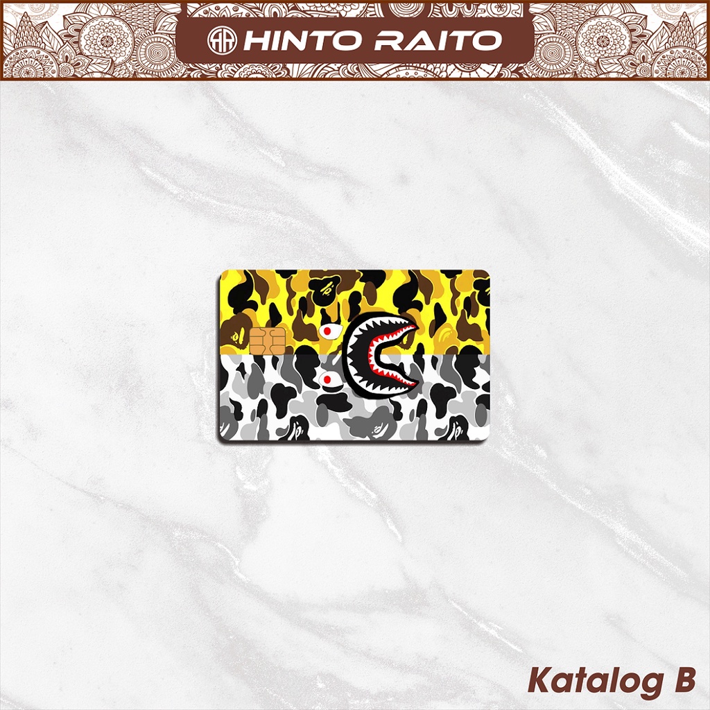 Jual Stiker Kartu ATM Fake Bape Shark - Sticker Skin Card Vinyl Emoney ...