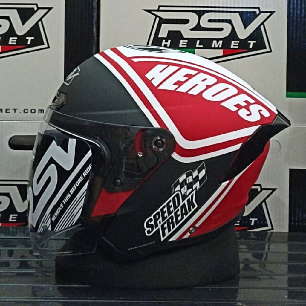 Jual HELM RSV NEW WINDTAIL DIRTY HEROES / HELM RSV / HELM HALF FACE ...