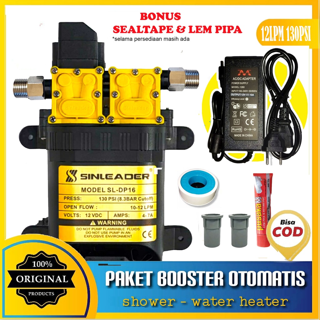 Jual Paket Pompa Booster Khusus Toren - Dualpump Sinleader 12LPM 130 ...