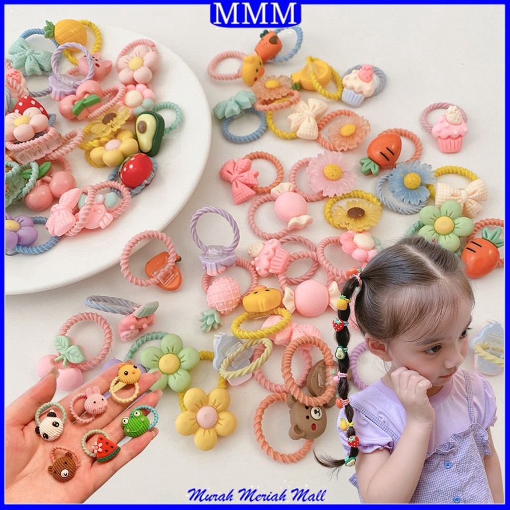 Jual MMM Ikat Rambut Mini Anak Perempuan Lucu 10 in 1 Kunciran Kecil ...