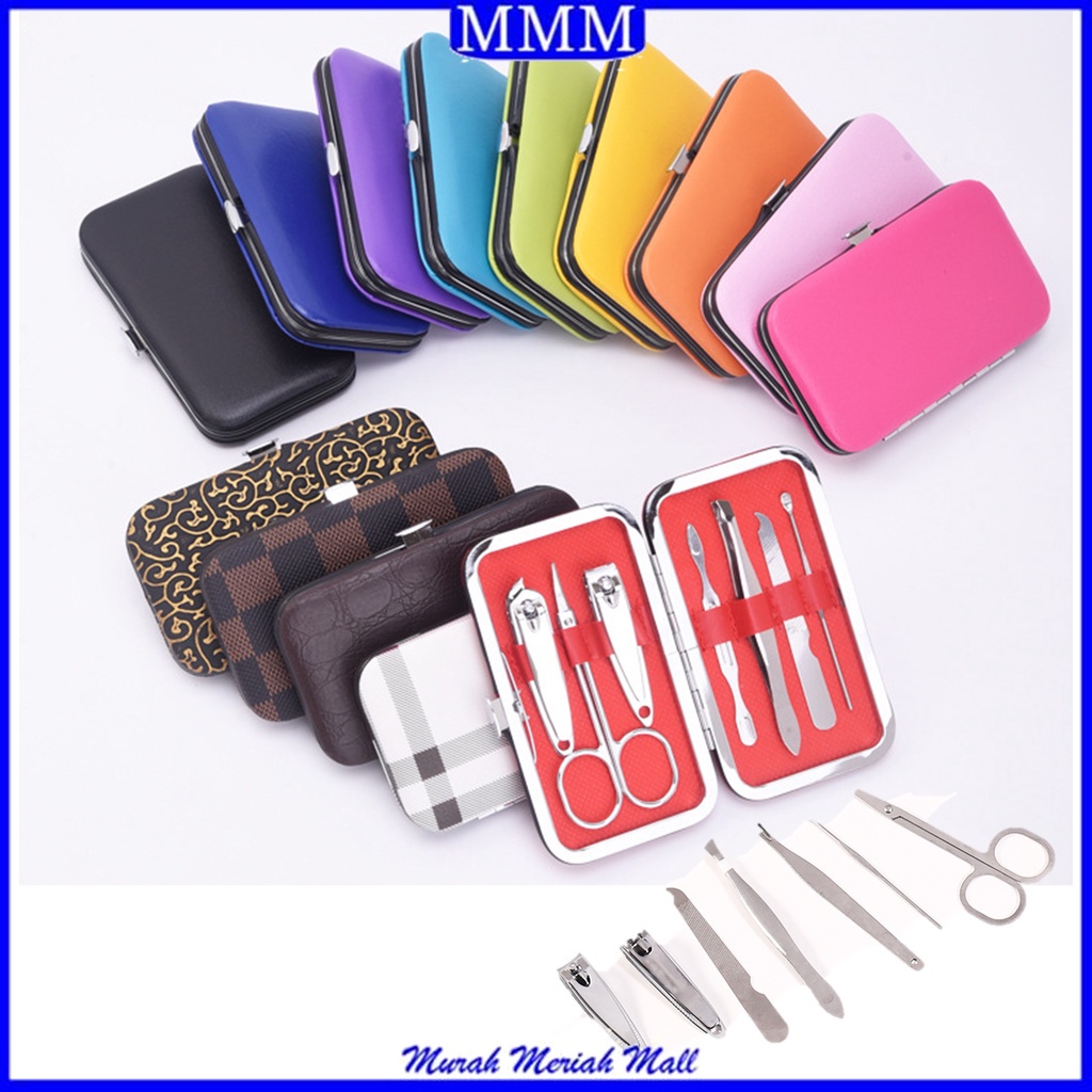 Jual MMM Gunting Kuku Nail Art Set Dompet Manicure Set 7 in 1 Menicure ...