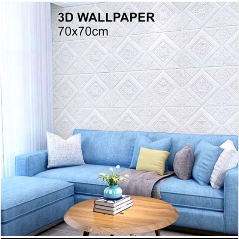 Jual WALLPAPER 3D FOAM MOTIF BATIK BRICKFOAM 70CMX70CM WALLSTICKER ...
