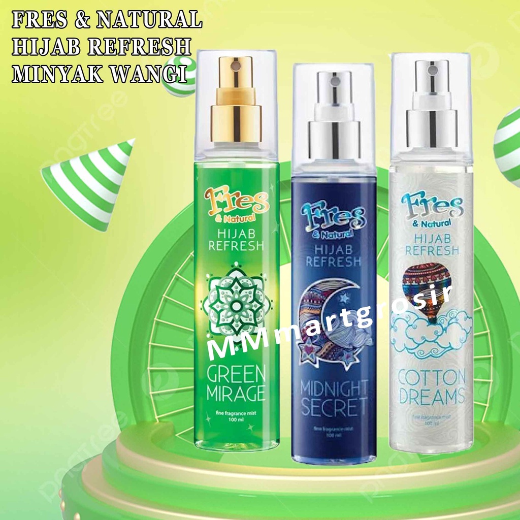 Jual Parfum Fresh/ Naturals Hijab Refresh/ Minyak Wangi/100ml | Shopee ...