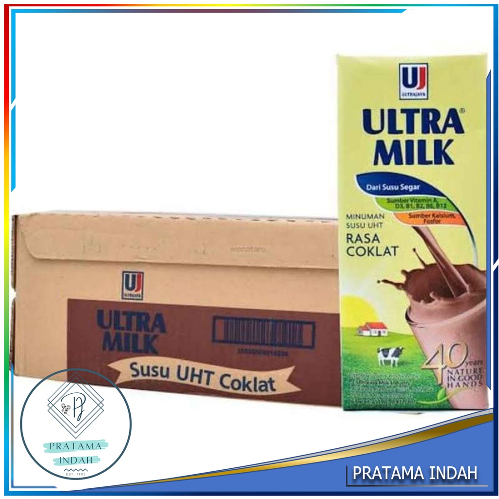 Jual SUSU ULTRA MILK COKLAT 200 ML 1 DUS ISI 24 PCS (GROSIR & ECERAN ...