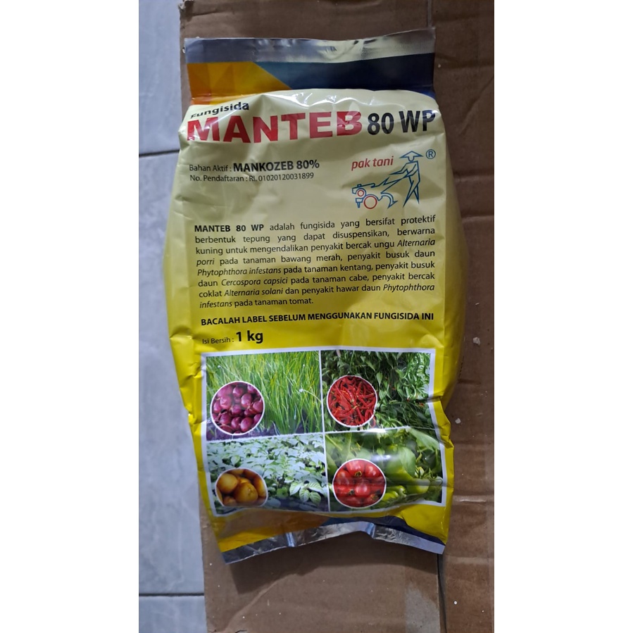 Jual MANTEB 1KG fungisida mancozeb kuning 80% | Shopee Indonesia