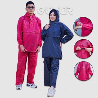 Jual jas hujan KANGAROO RAINCOAT saku Anti Bocor kantung Kangguru Setelan Pria Wanita dewasa ...