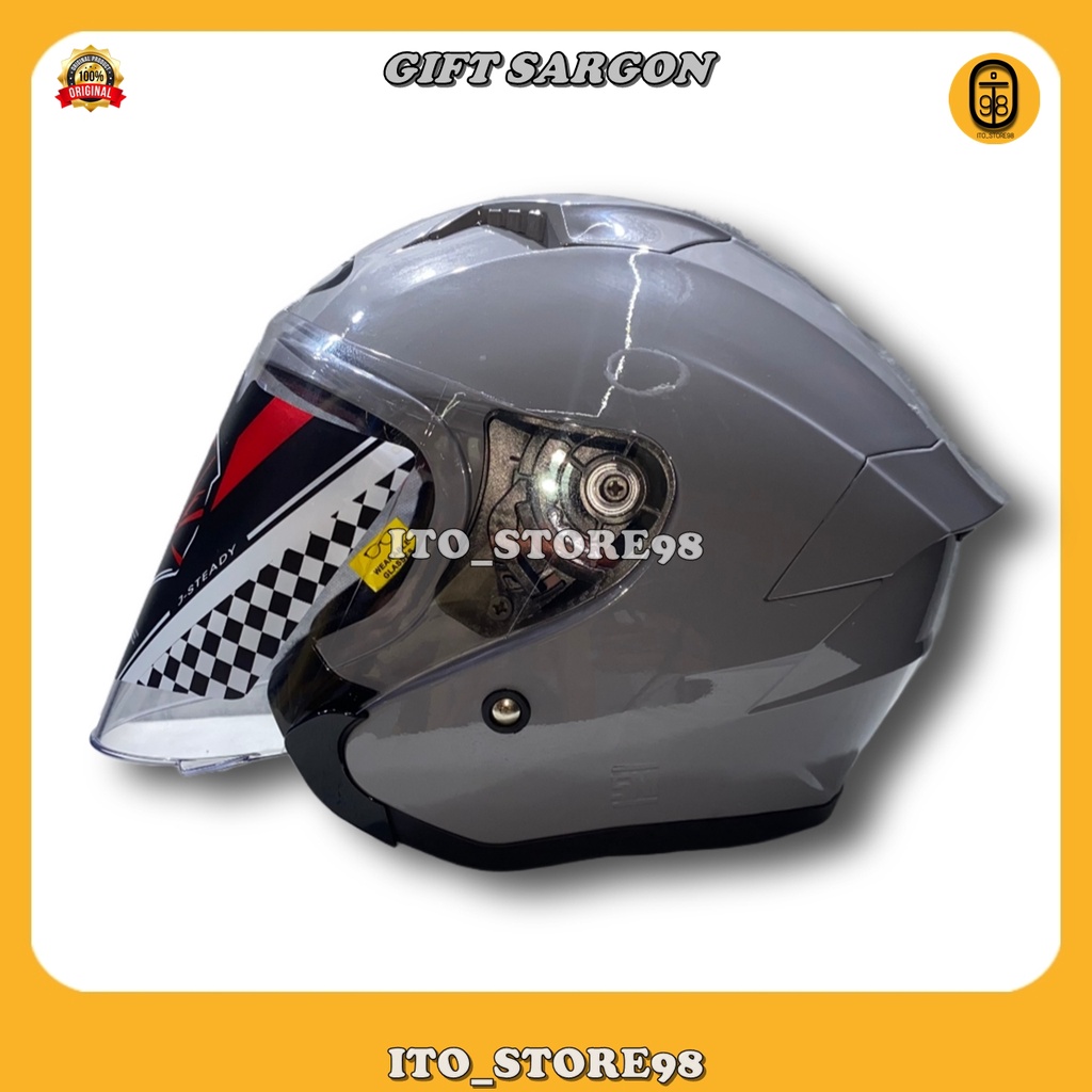 Jual Helmets Sepeda Motor Half Face Gift Sargon Solid Polos Original ...