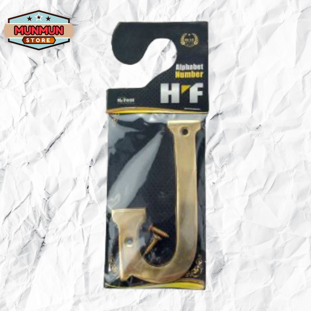 Jual Huruf J | Huruf Kuningan Untuk Nomor Rumah | Shopee Indonesia