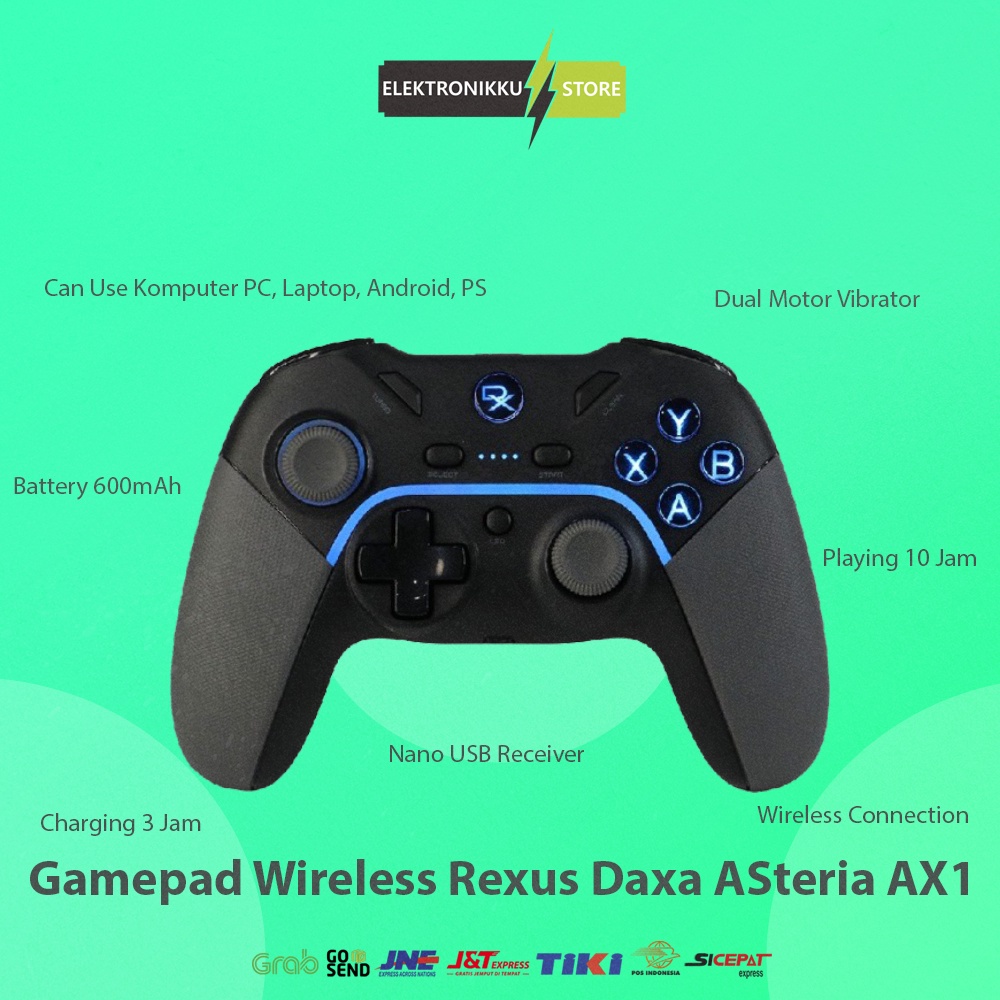 Jual Gamepad Wireless Rexus Daxa Asteria AX1 Stick Gaming Android PS PC ...