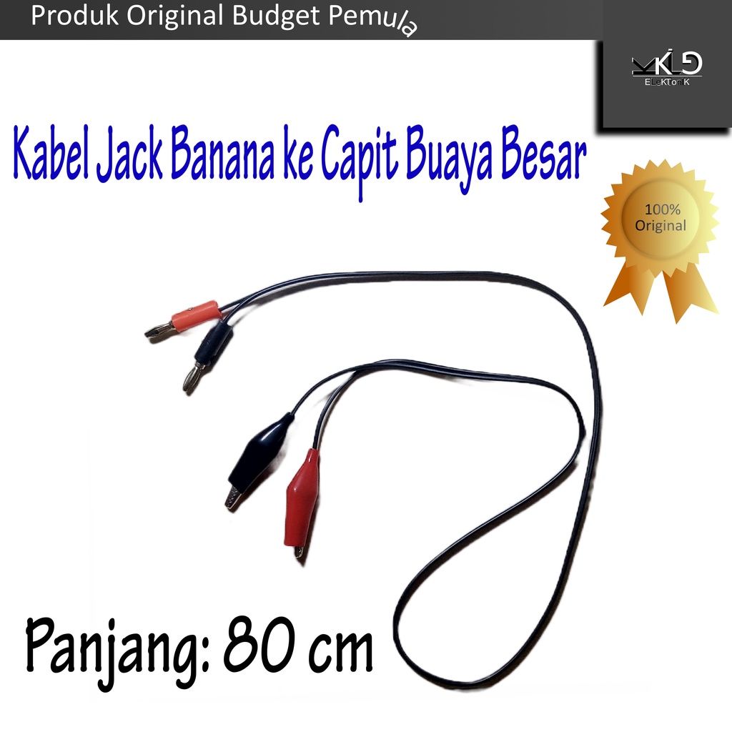 Jual Kabel Jack Banana ke Capit Buaya Besar Sepasang 80 cm | Shopee ...