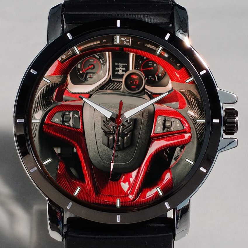 Jual Jam Tangan Pria Keren Chevrolet Camaro Transformer Carbon Steering ...