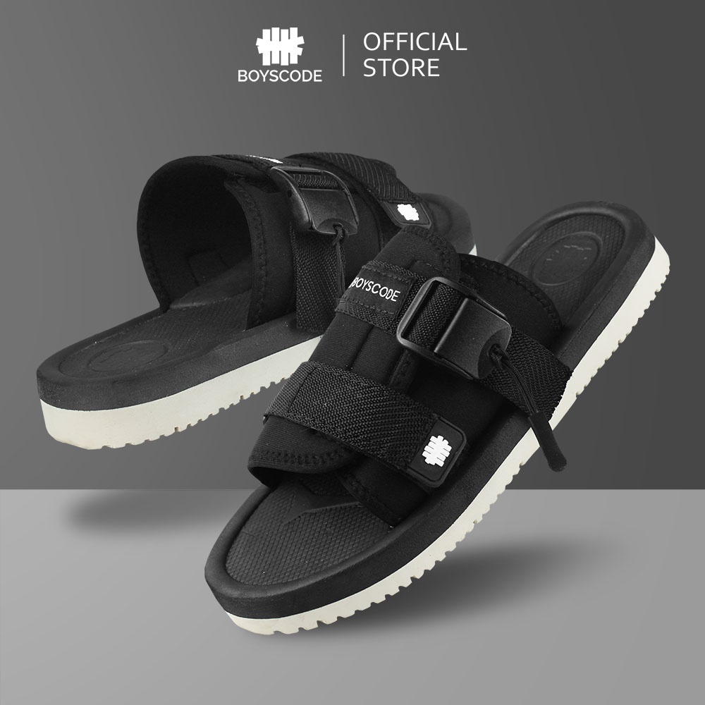 Jual BOYSCODE Sendal Gunung Selop Casual Pria Wanita Sakazuki Hitam ...