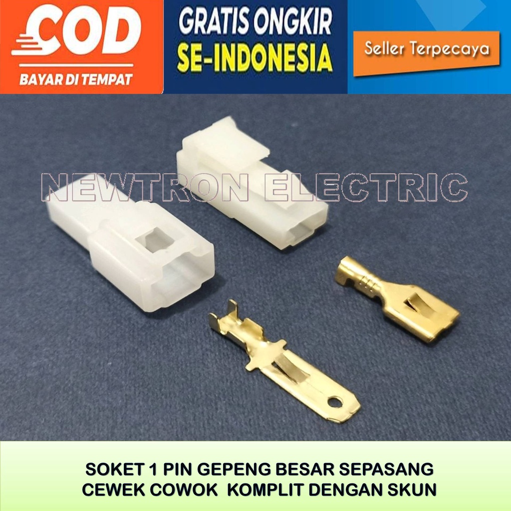 Jual SOKET SOCKET KONEKTOR CONNECTOR KABEL 1 PIN BESAR MALE FEMALE SOKET MOTOR MOBIL TAHAN PANAS ...