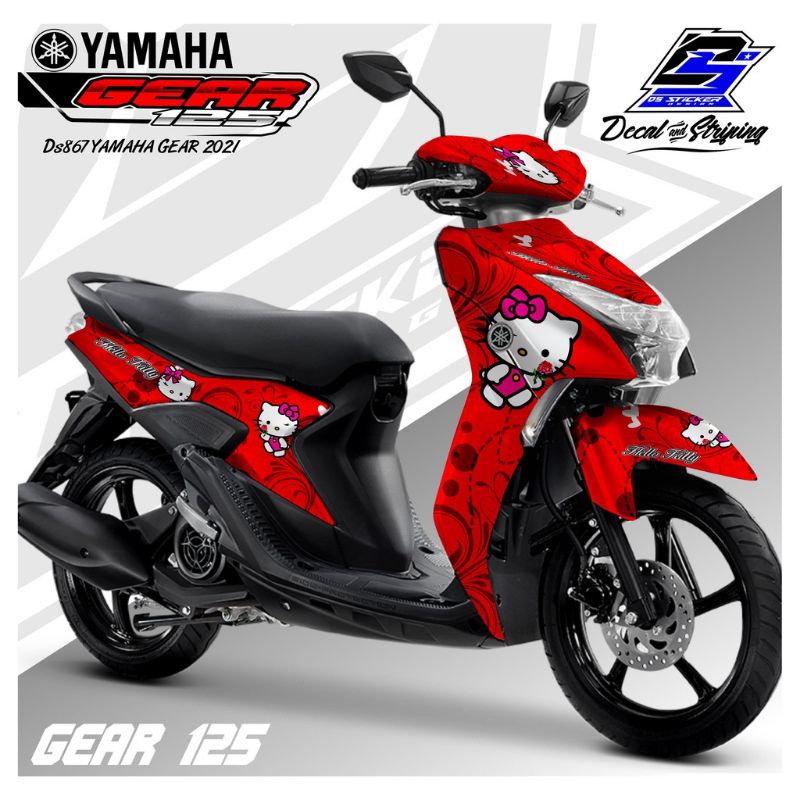 Jual 867 Decal Yamaha Gear 125 2021 Motif Hello kitty Fullbody Fullblok ...