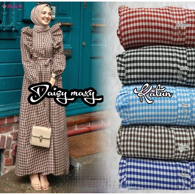 Jual Gamis Daisy Dewasa model kotak - kotak ( COD ) | Shopee Indonesia