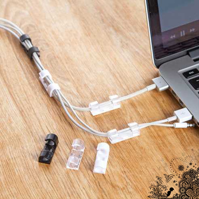 Jual [COD] Klip Kabel Organizer Manajemen Cable Clip 20 Pcs Perapi ...