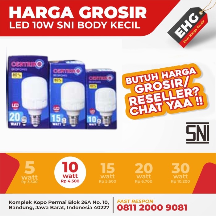 Jual LAMPU LED BOHLAM 10W / 10 WATT BULB KAPSUL CENTRINO MURAH | Shopee ...