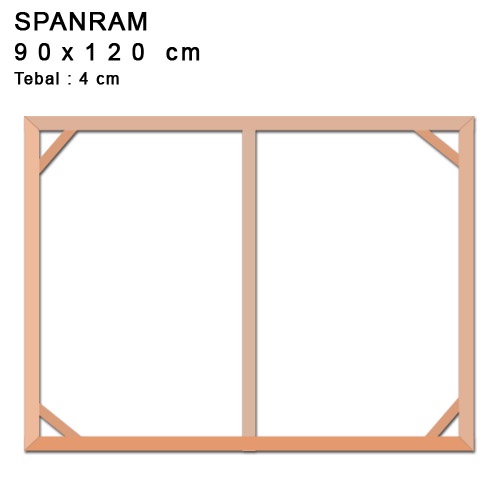 Jual Spanram 90x120 cm Rangka Kayu Kanvas Banner Spanduk | Shopee Indonesia